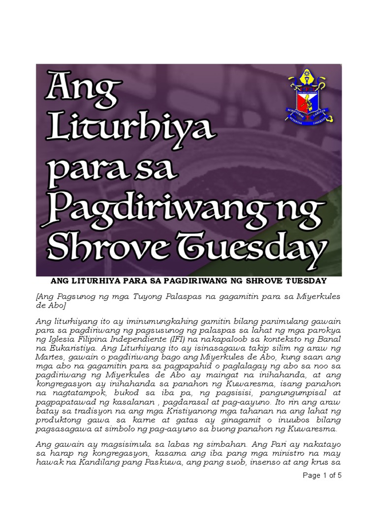 The Liturgy For Shrove Tuesday Palm Burning For Ashes For Ash ...