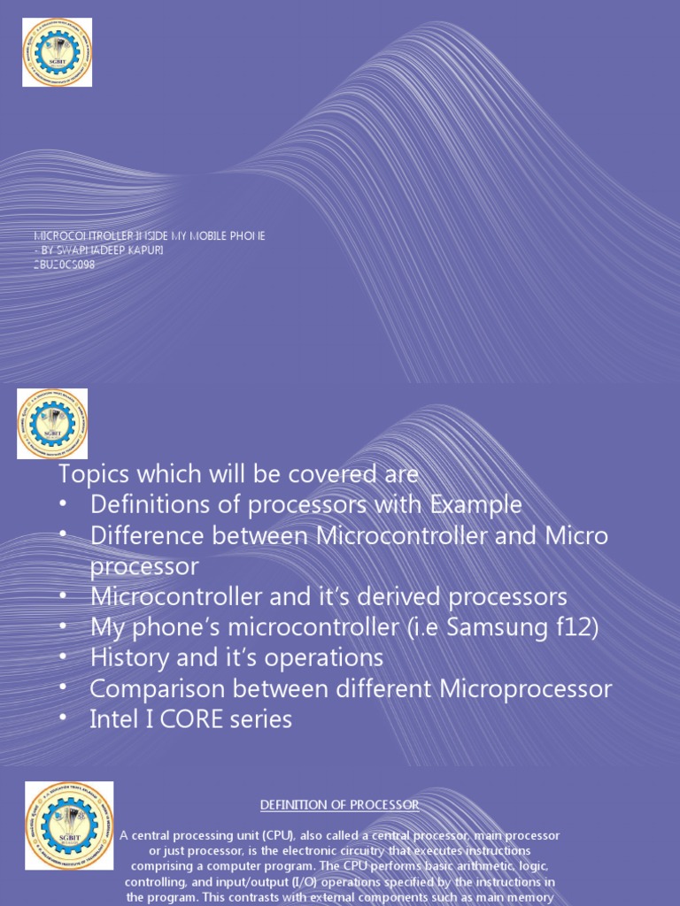 Mobile Microcontrollers Explained | PDF | Central Processing Unit | Microcontroller