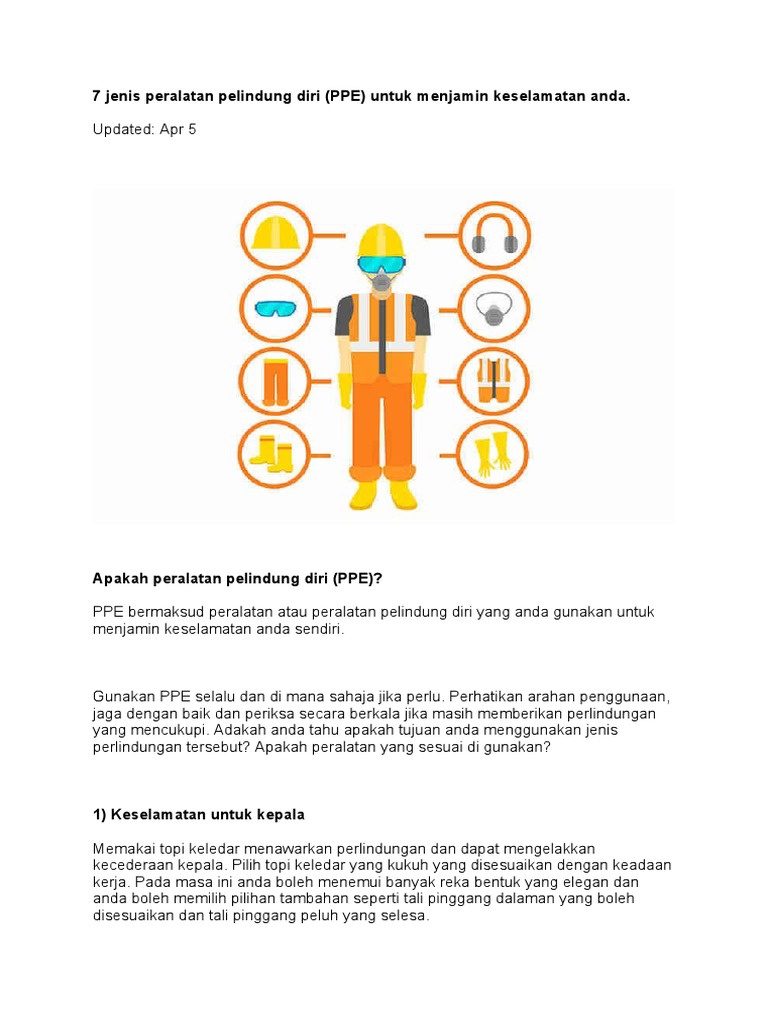 7 Jenis Peralatan Pelindung Diri | PDF