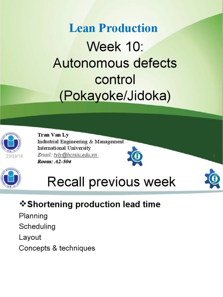 Week 10 - Autonomous Defects Control (Pokayoke Jidoka) | PDF | Business Process | Systems Science