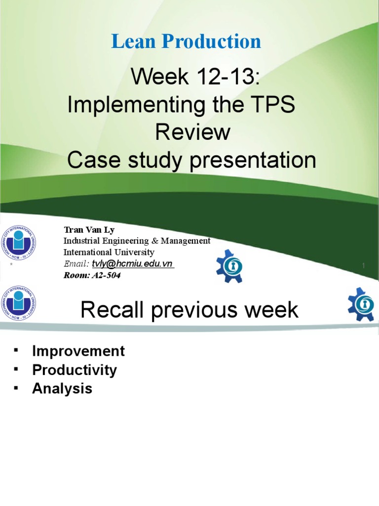 Week 12-13 - Implementing The TPS | PDF | Lean Manufacturing | Performance Indicator