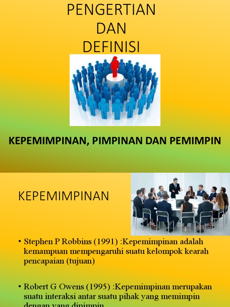 Kepemimpinan, Pemimpin Dan Pimpinan | PDF