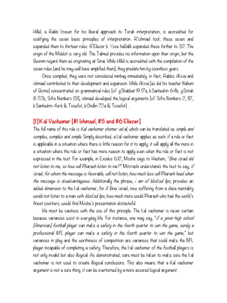 Hillel and Ishmael Rules | PDF | Talmud | Judaism