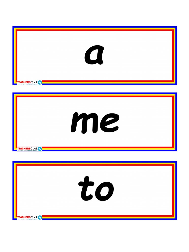 Reading Drill Materials Kindergarten | PDF