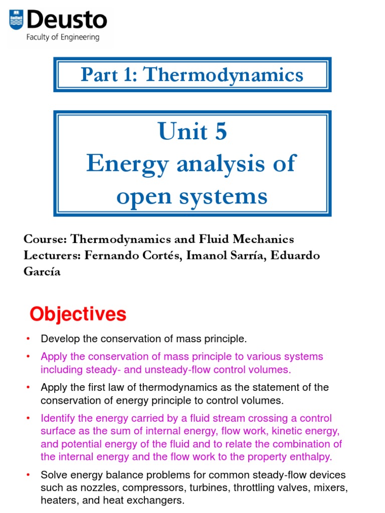 Unit 5 (Energy Analysis of Open Systems) | Download Free PDF | Fluid ...