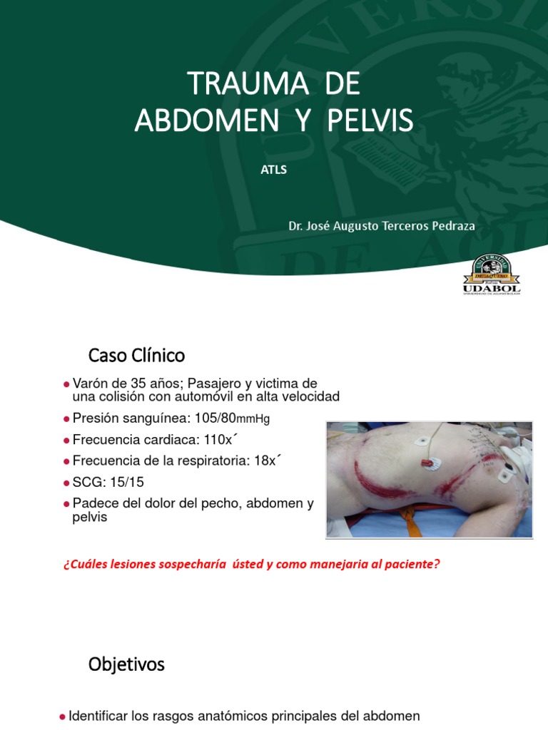 Trauma de Abdomen y pelvis-ATLS | PDF | Lesión | Abdomen