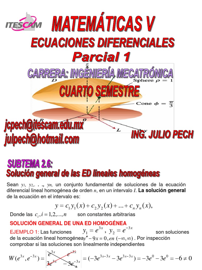 Material Mate V. Parcial 1. (Parte 2) - PDF | PDF | Ecuaciones ...