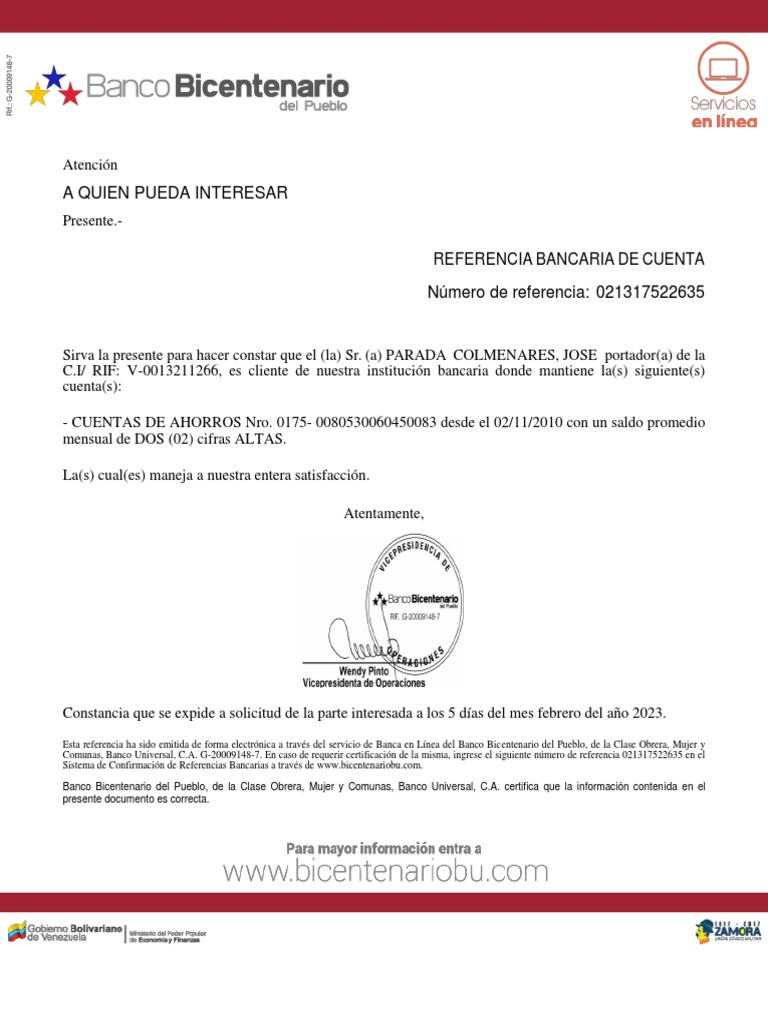 A Quien Pueda Interesar | PDF | Finanzas y dinero