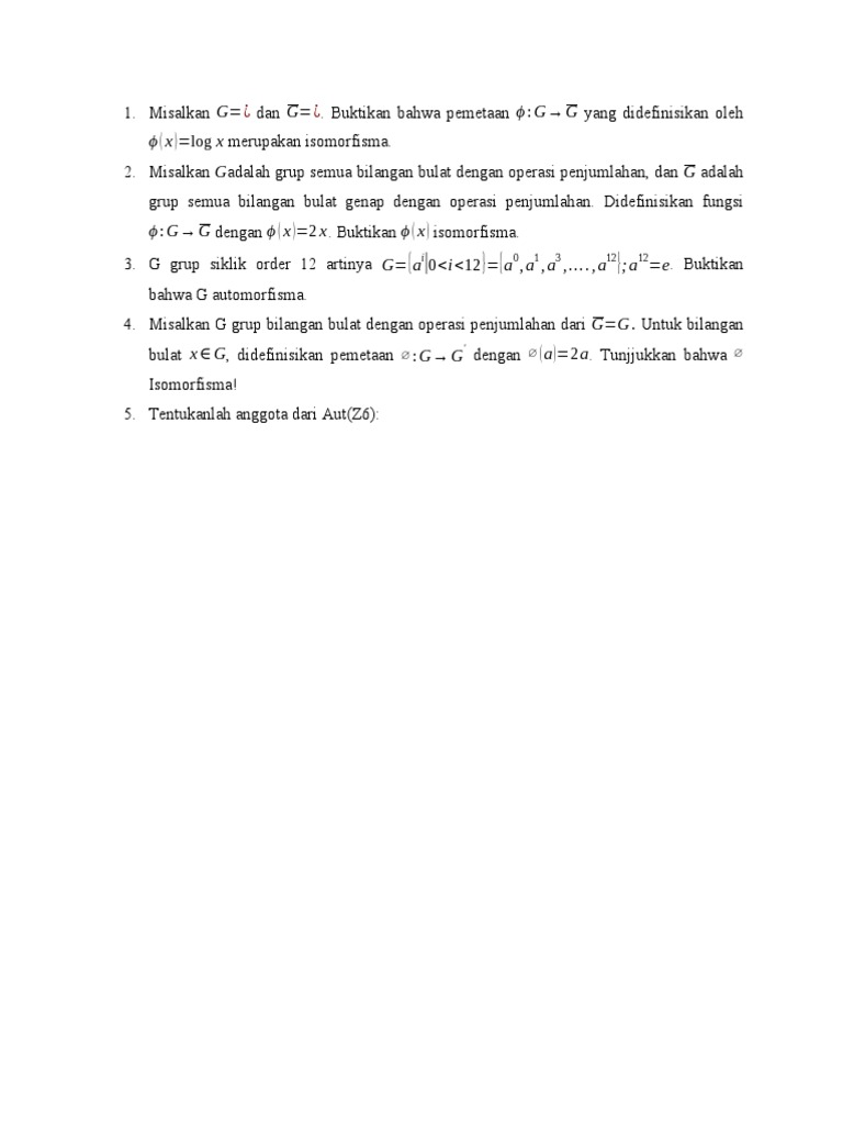 Soal Aljabar Abstrak | PDF | Metode & Bahan Ajar | Sains & Matematika