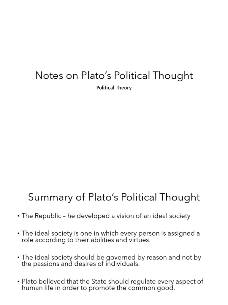Plato's Vision of an Ideal Society | PDF | Reason | Plato
