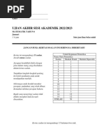 Uasa SN THN 5 Set 1 2024 2025 | PDF