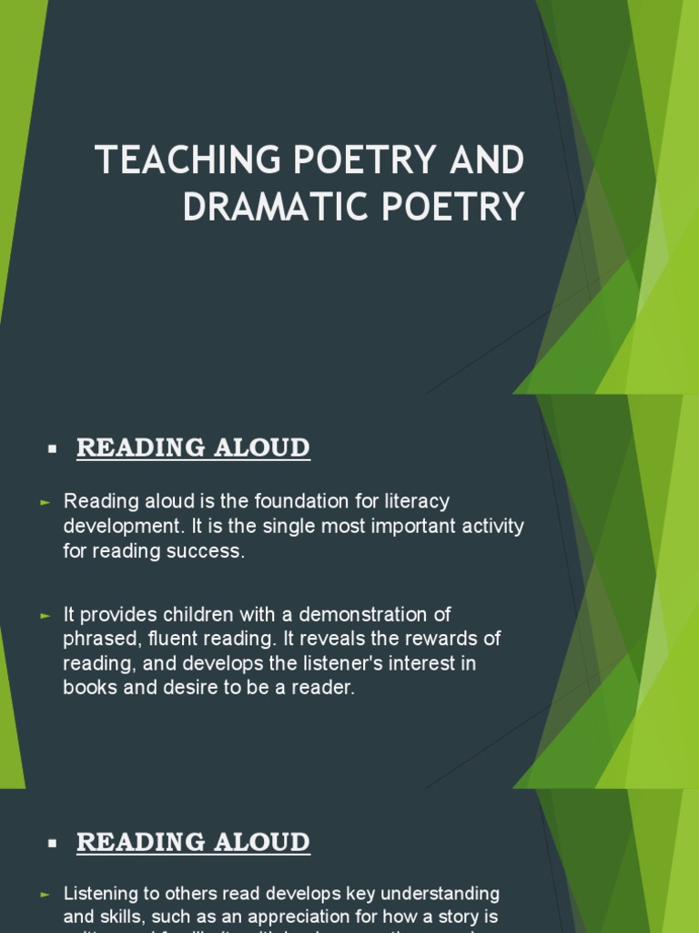 Teaching Poetry Through Reading Aloud | PDF | Fluency | Psychology