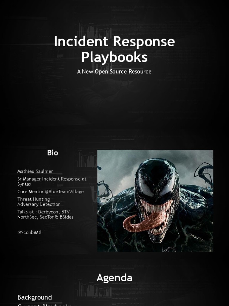 IR Playbooks - Mathieu Saulnier | PDF | Computing | Software