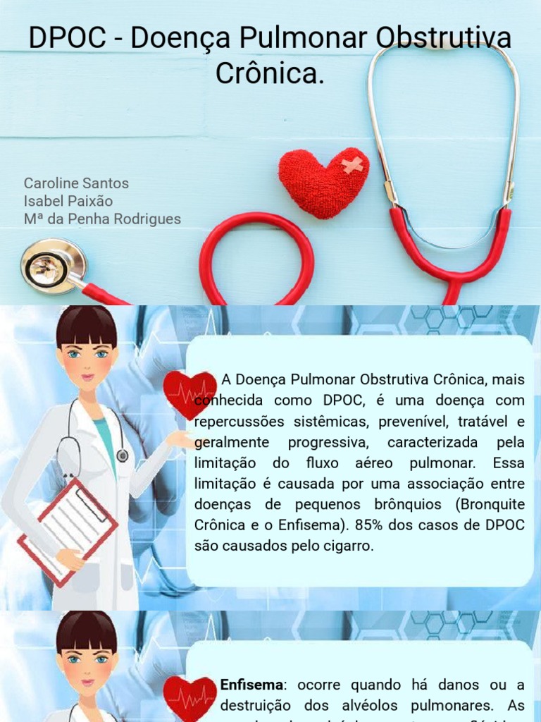 DPOC - Doença Pulmonar Obstrutiva Crônica | PDF | Doença de obstrução ...