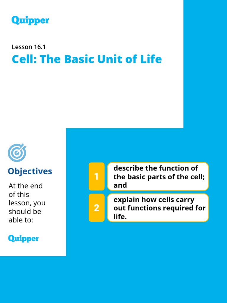Lesson 5 - Cells & Cell Organelles PDF | PDF | Cell (Biology) | Organelle