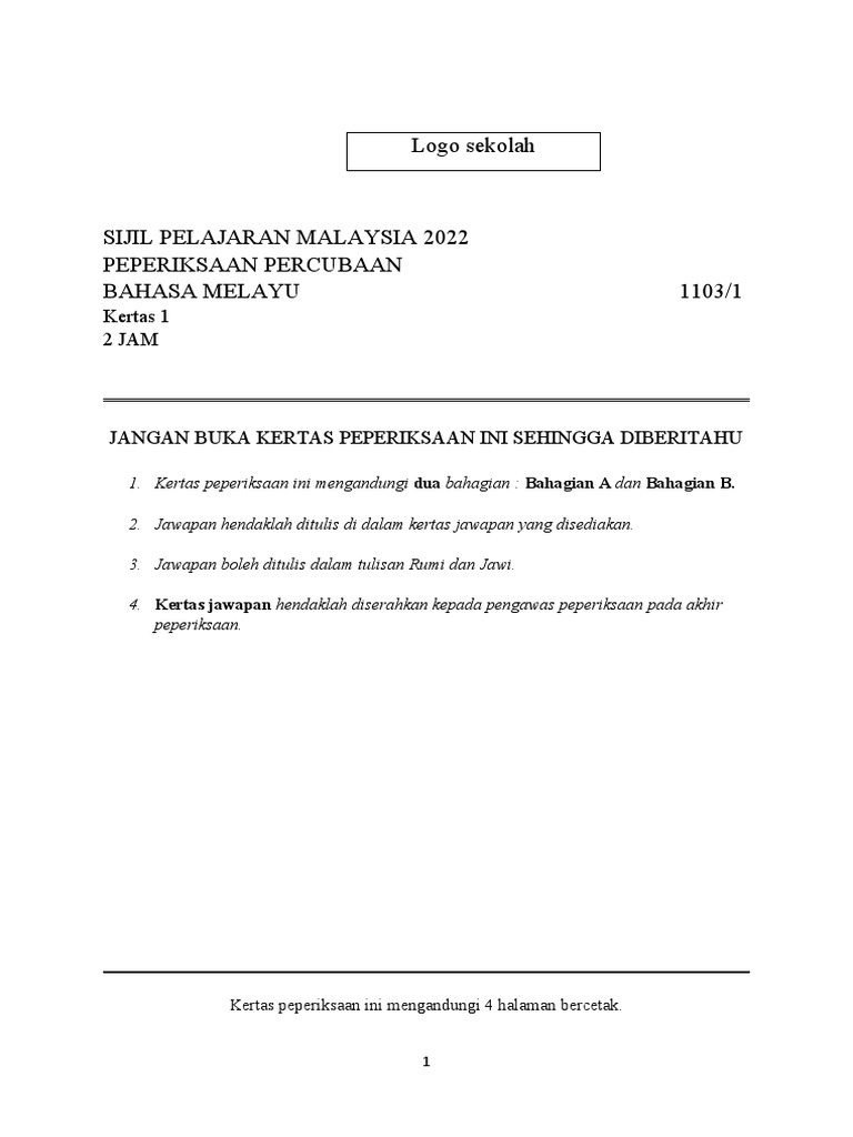 Johor K1 Set 2 | PDF