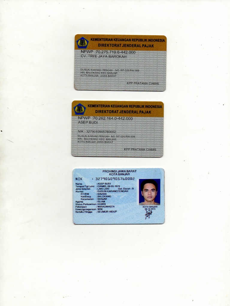 NPWP CV Trie Jaya Barokah 40 | PDF