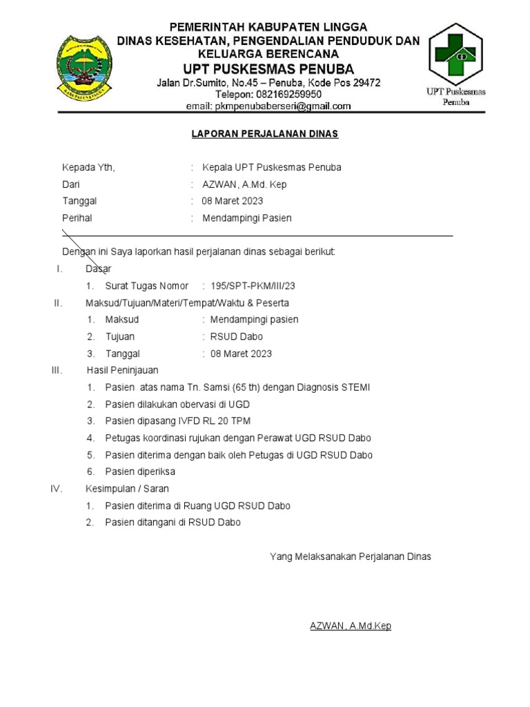 Laporan Perjalanan Dinas | PDF