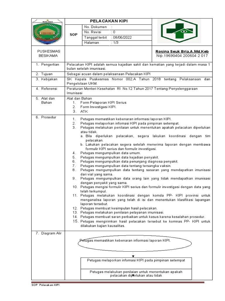 SOP KIPI - Pelacakan-KIPI | PDF