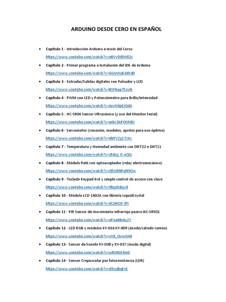 Arduino Desde Cero en Español | PDF | Diodo emisor de luz | Ingenieria ...