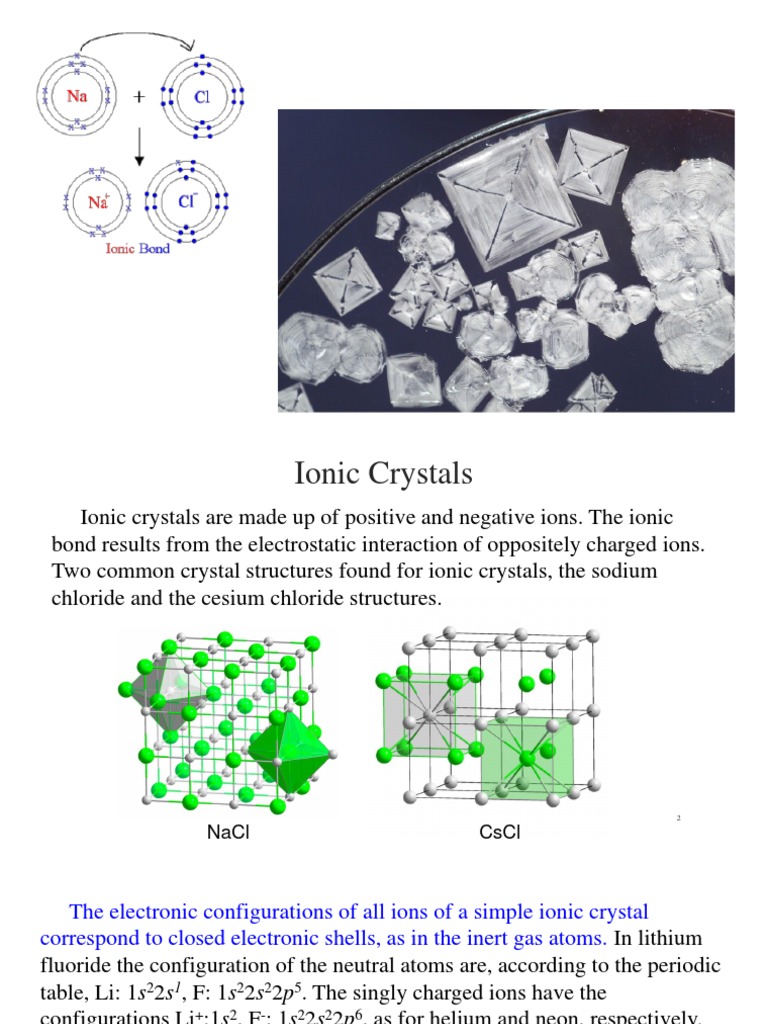 Chapter 3 - Crystal Binding - Part 2 | PDF | Chemical Bond | Ionic Bonding