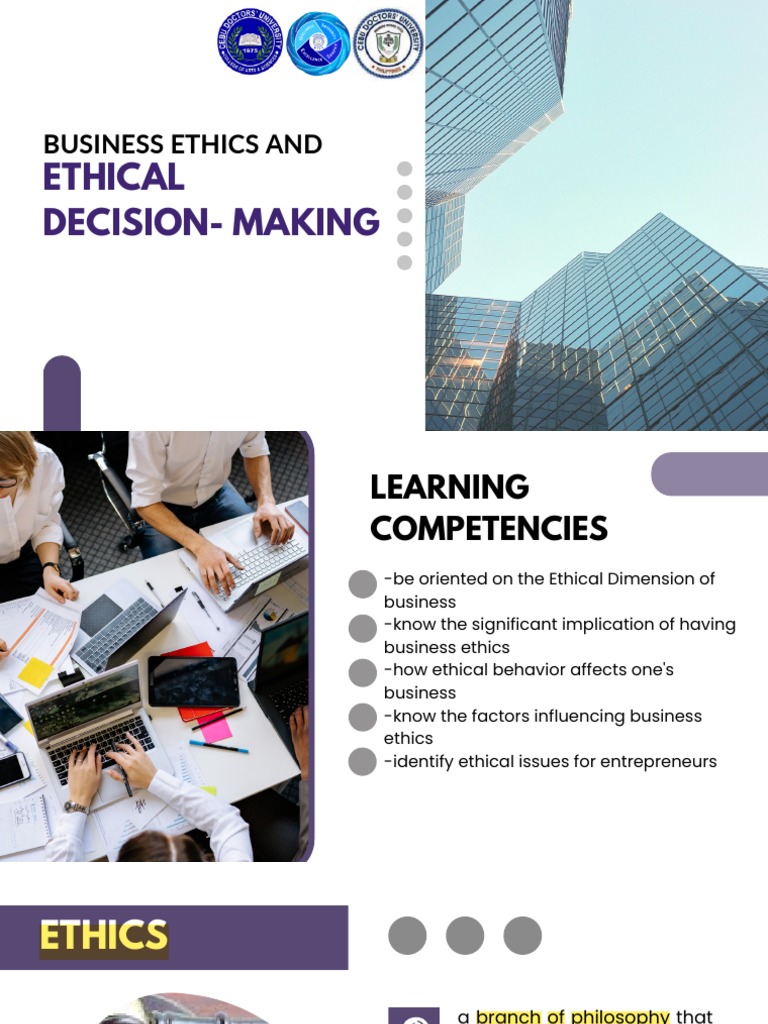 MODULE 3.1 Business Ethics and Ethical Decision - Making | PDF ...