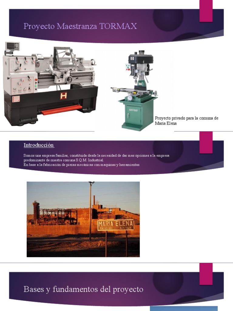 Proyecto Maestranza TORMAX 1.1 | PDF | Negocios | Tecnología