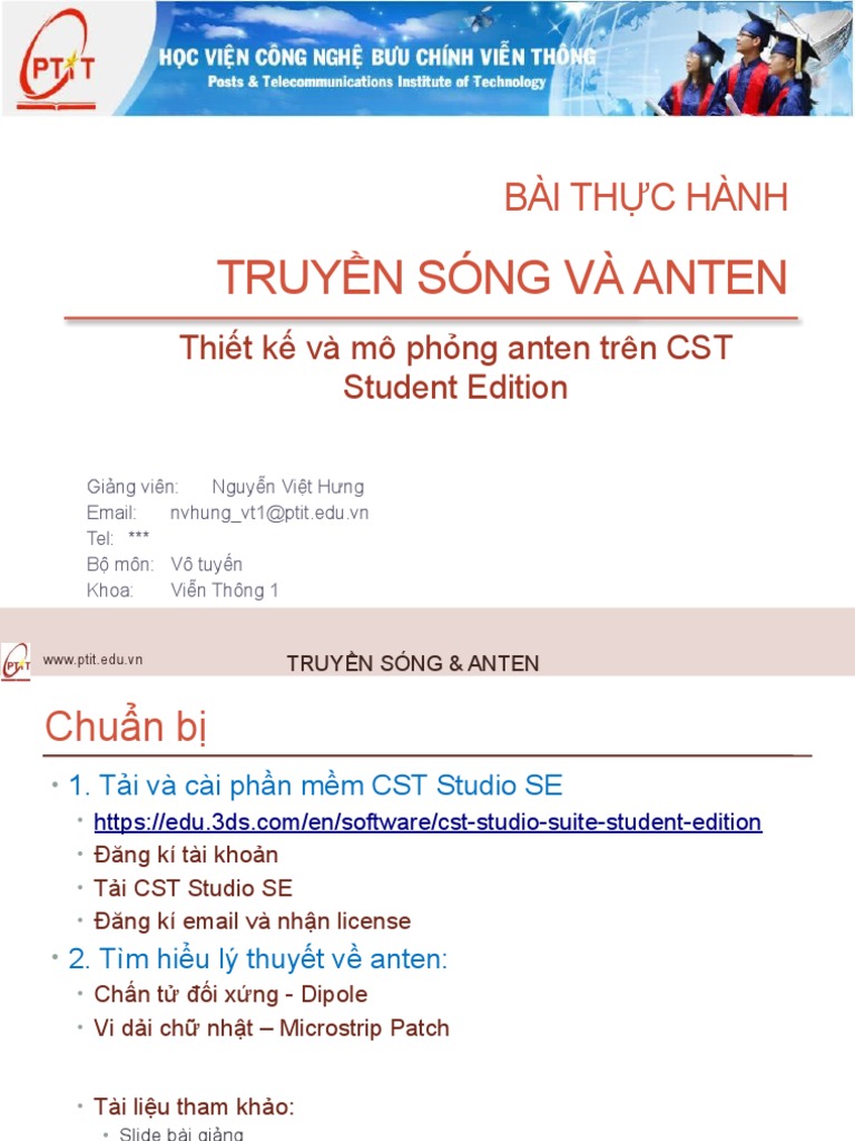 TH Thiet Ke Mo Phong Anten Tren CST | PDF