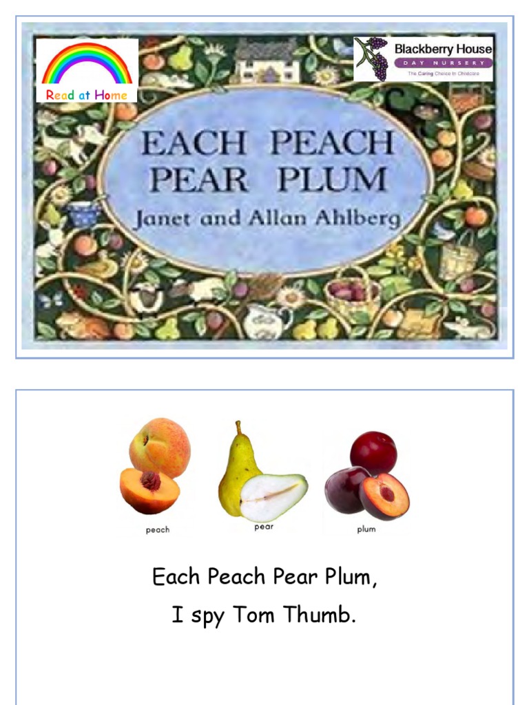 Each Peach Pear Plum Activities Guide | PDF | Foods | Cooking