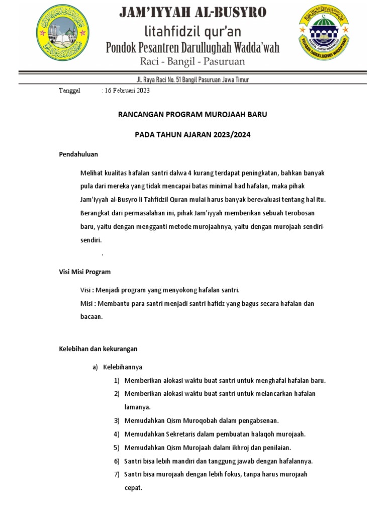 Program Murojaah | PDF