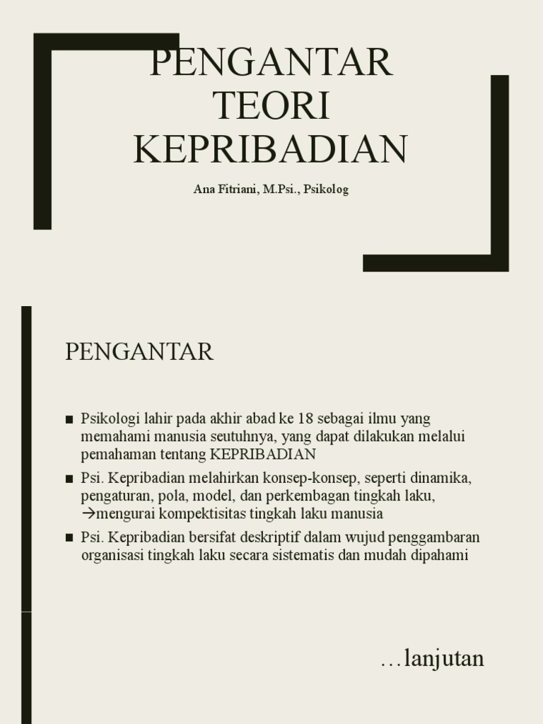 Pengantar Psi Kepri | PDF