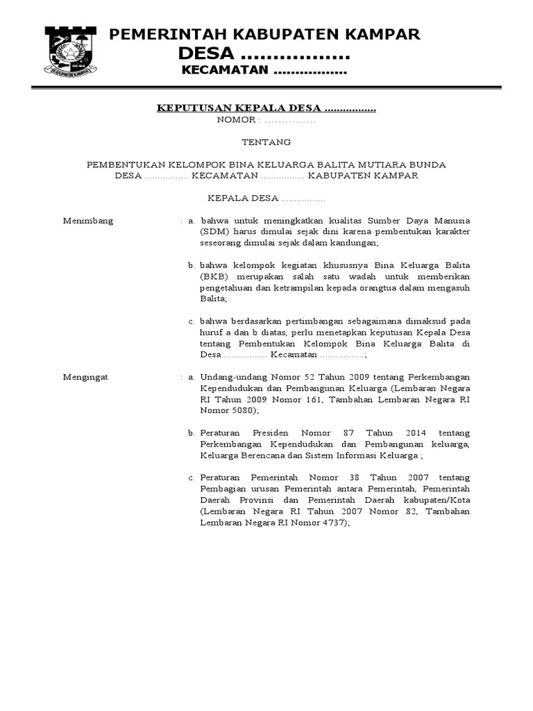 Sk Bkb Contoh Pdf