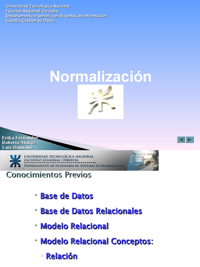 2.NORMALIZACION (Power Point) | PDF | Base de datos relacional | Bases de datos