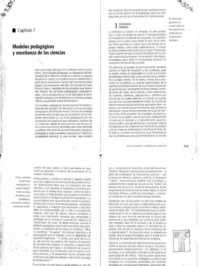 Florez (2005) Modelos Pedagogicos y Enseñanzas de Las Ciencias PDF | PDF