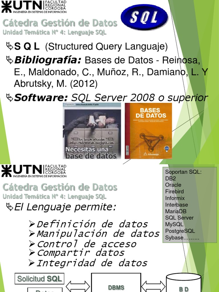 Presentacion SQL - Consultas Simples | PDF | SQL | Desarrollo de software