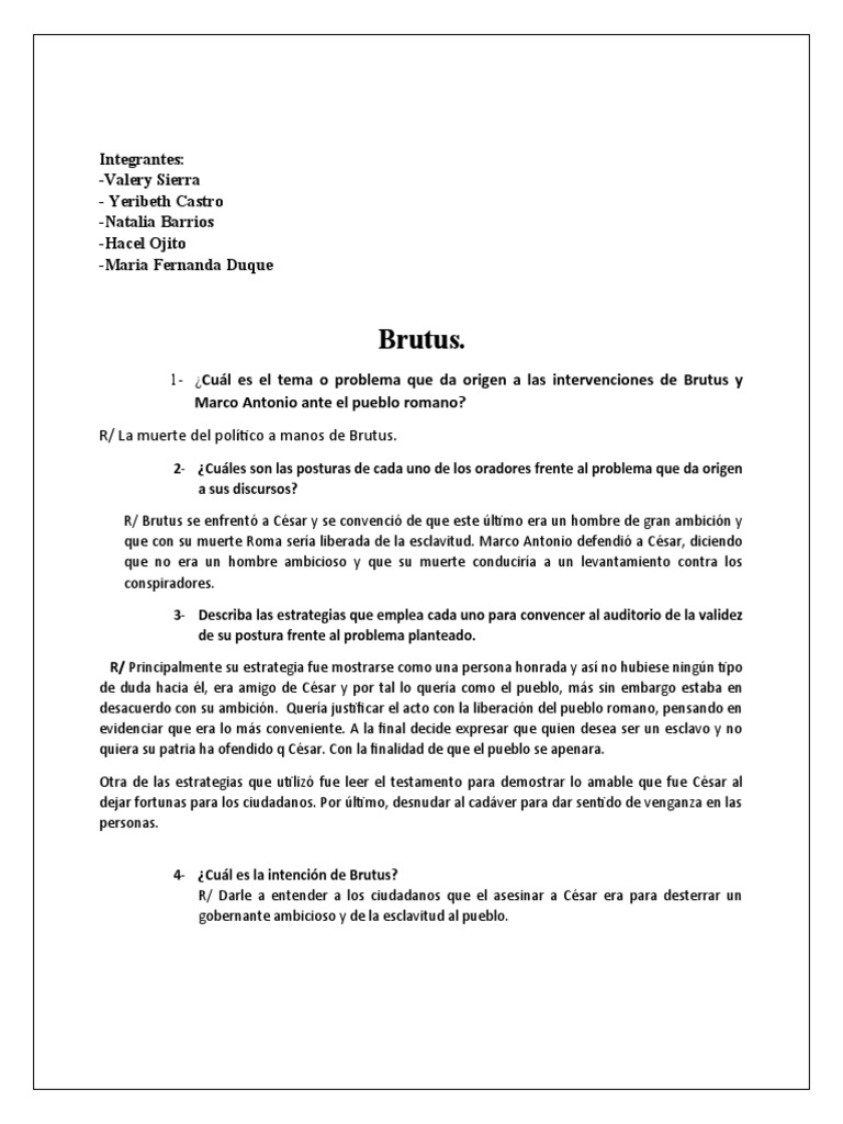BRUTUS | PDF | Mark Antony | Esclavitud
