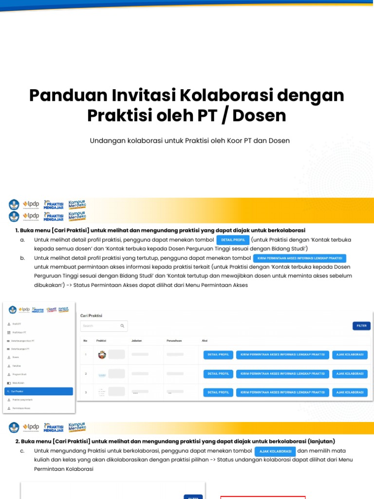Panduan Kolaborasi Mata Kuliah | PDF | Karier & Perkembangan | Komputer