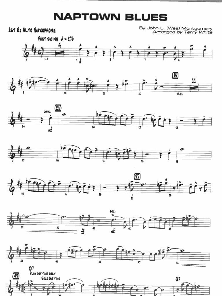 HSHJB Saxes-Naptown Blues-10pp | PDF