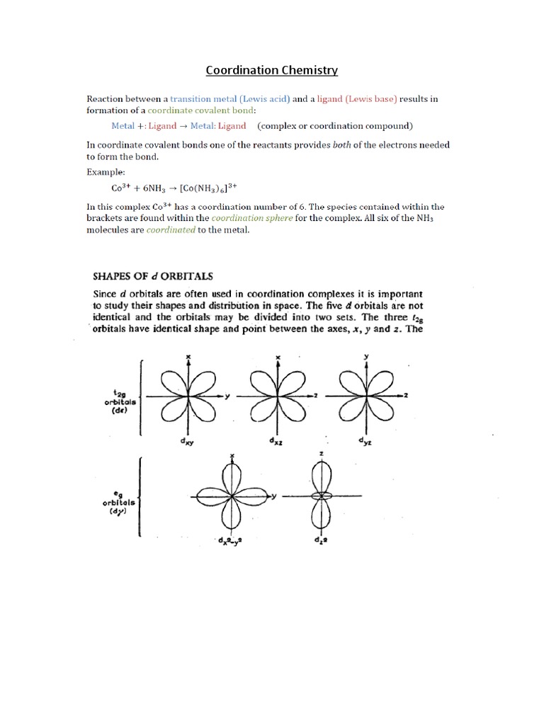 CFT PDF | Download Free PDF | Coordination Complex | Ligand