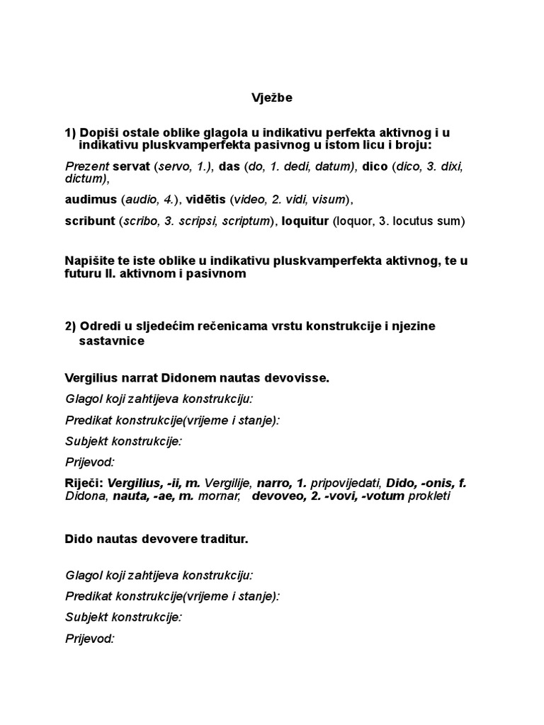 Vježbe - 2. Razredi | PDF