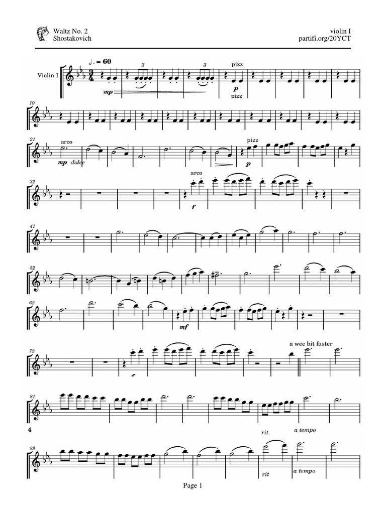 Waltz 2 - Violin - I | PDF