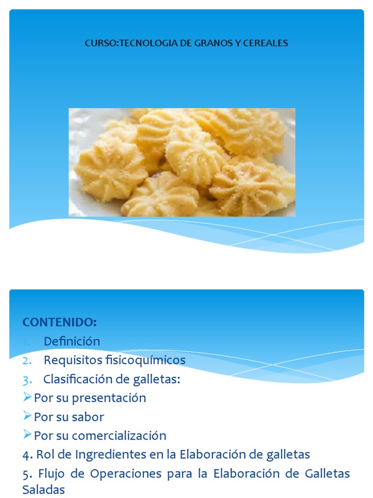 Clasificación y Elaboración de Galletas | PDF | Galleta | Alimentos