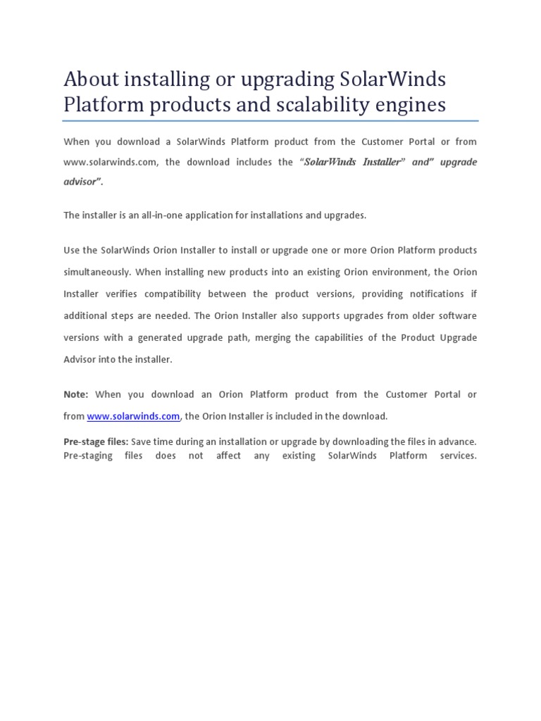 SolarWinds Platform Installation Guide | PDF | Microsoft Sql Server ...