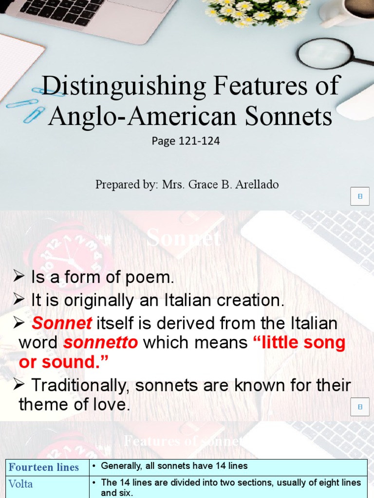 Distinguishing Features of Anglo-American Sonnets | PDF