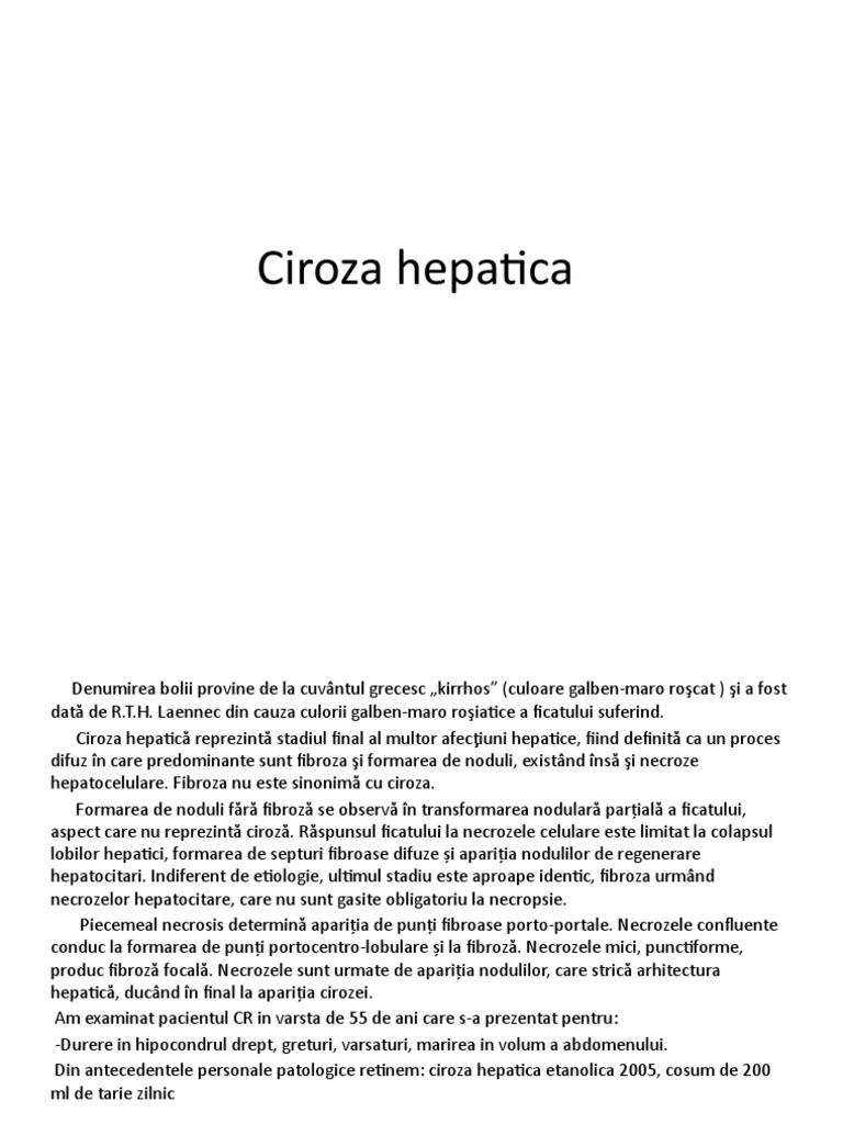 Ciroza Hepatica | PDF