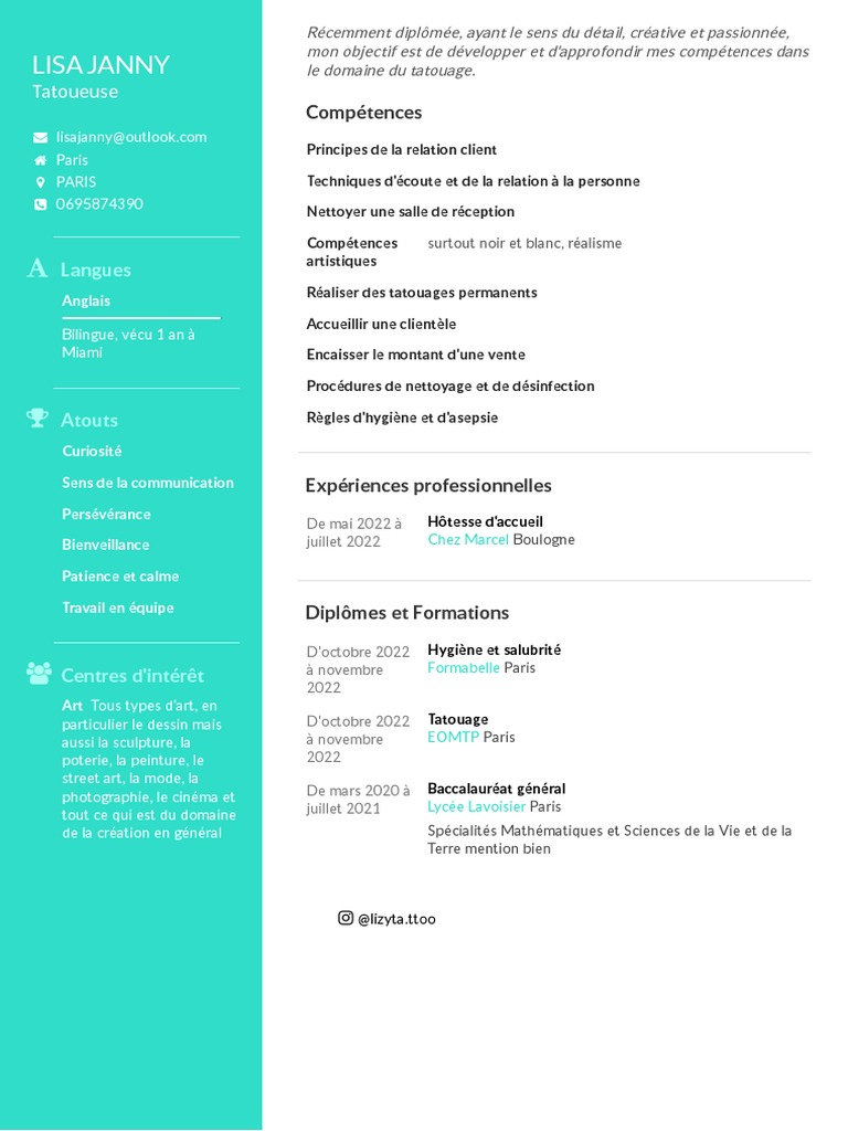 CV Tatouage PDF | PDF