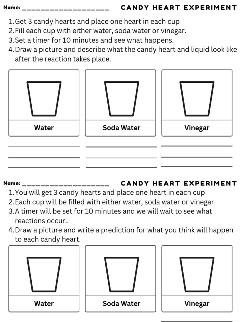 Candy Heart Experiment | PDF