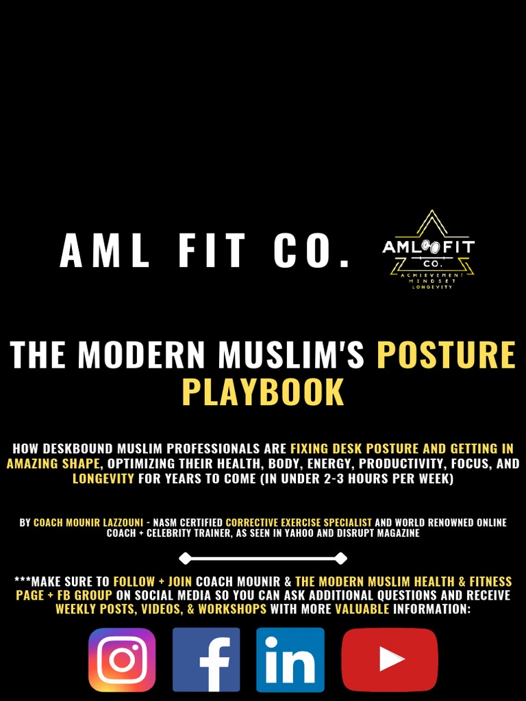 Muslim Posture Playbook V2 0p Pdf Skeletal Muscle Pelvis