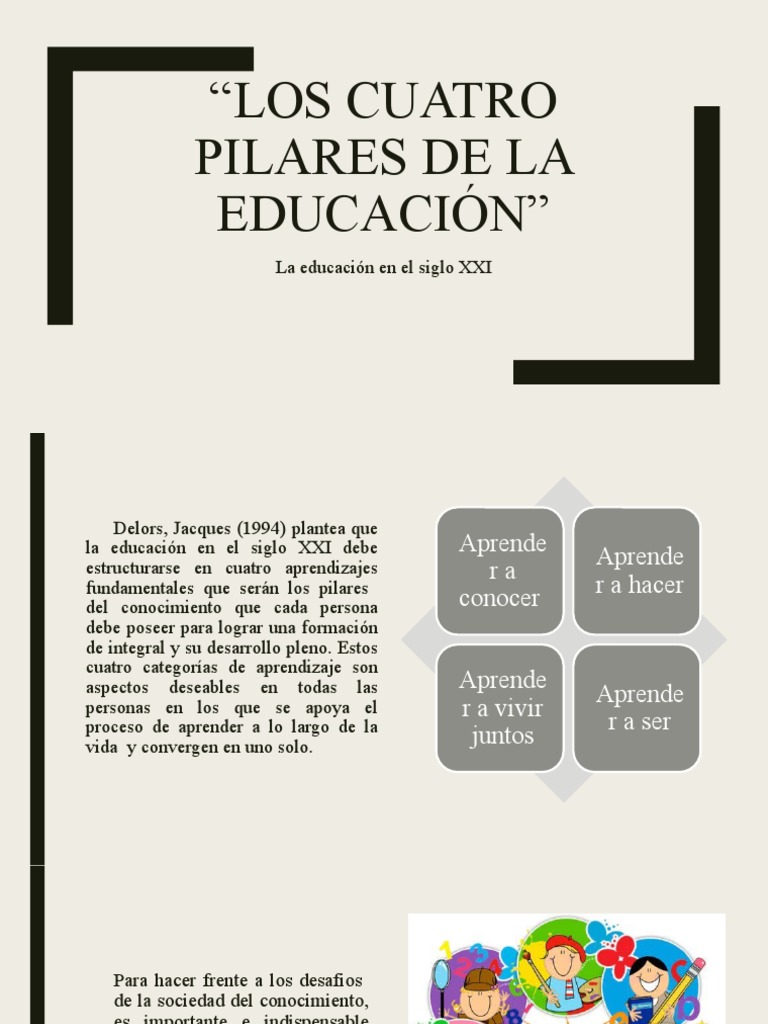 Cuatro Pilares de la Educación Delors | PDF | Aprendizaje | Inclusión ...