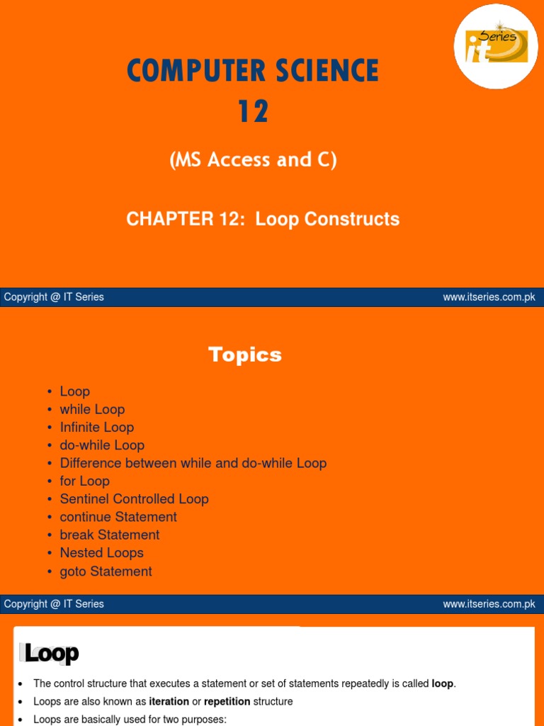Loop Constructs PDF | PDF | Control Flow | Computer Programming